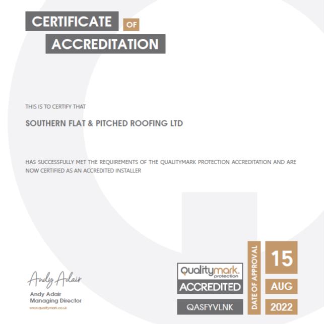 Qualitymark Protection Accreditation - Southern Flat & Pitched Roofing